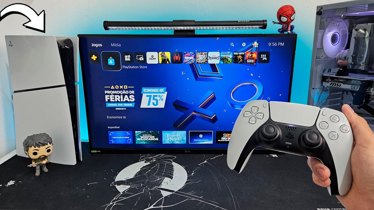 Montei um SETUP com o Playstation 5! valeu a pena? (PS5 Slim) - YouTube