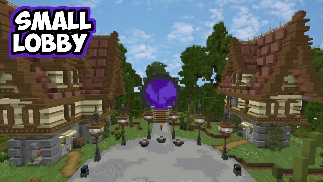 LOBBY SMALL MEDIEVAL MINECRAFT 1.21 | LOBBY MINECRAFT 1.21 MCPE MCPC ...