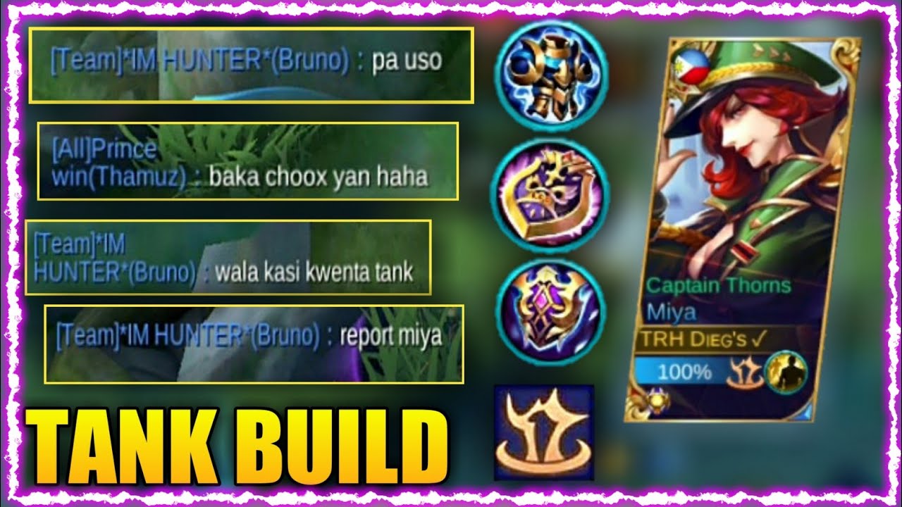 MIYA TANK BUILD (Baka Choox yan) | TROLL BUILD - MCJD Gaming - YouTube