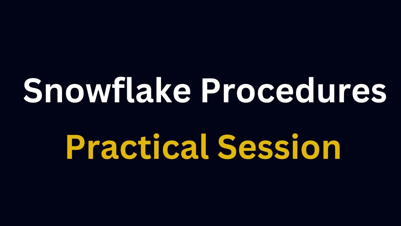 Snowflake Procedure Real Time Use Case | SQL Scripting | Truncation of ...
