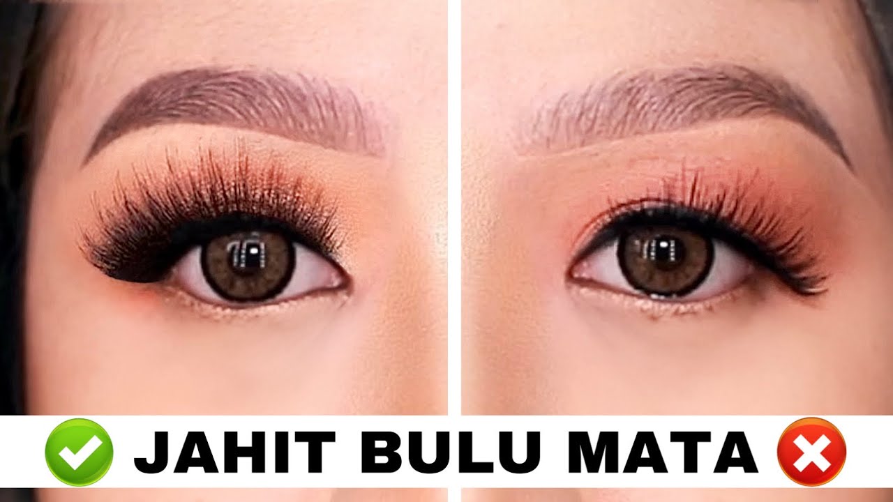 CARA MUDAH JAHIT BULU MATA 2 LAYER (UNTUK PEMULA) - YouTube