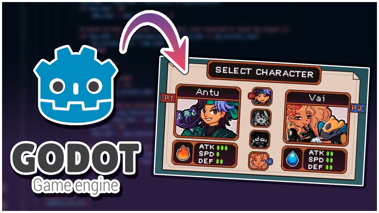 Building a Character Select Screen in Godot | Speed Timelapse - YouTube