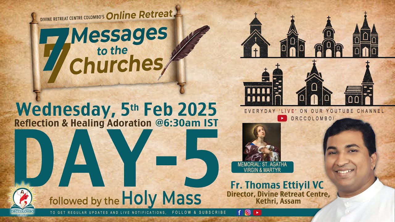 (LIVE) DAY - 5, 7 Messages to the 7 Churches - Fr Thomas | Wednesday ...