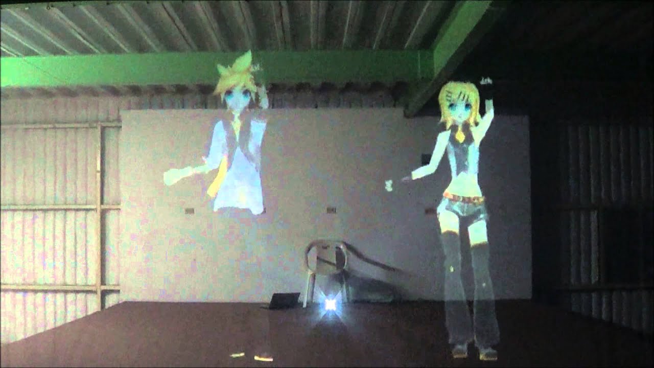 Len and Rin Kagamine Hologram -Remake 9- (Remote Control) - YouTube