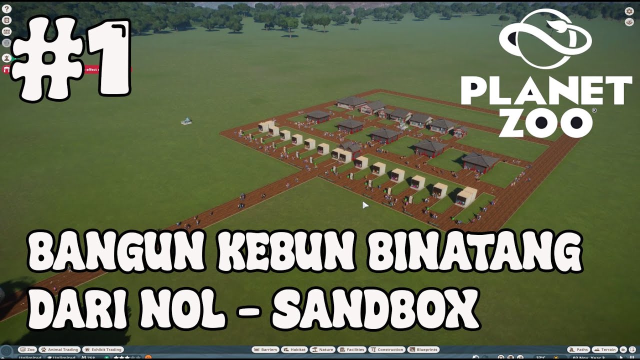 Bangun Kebun Binatang dari nol - Planet Zoo Sandbox Indonesia - part 1 ...