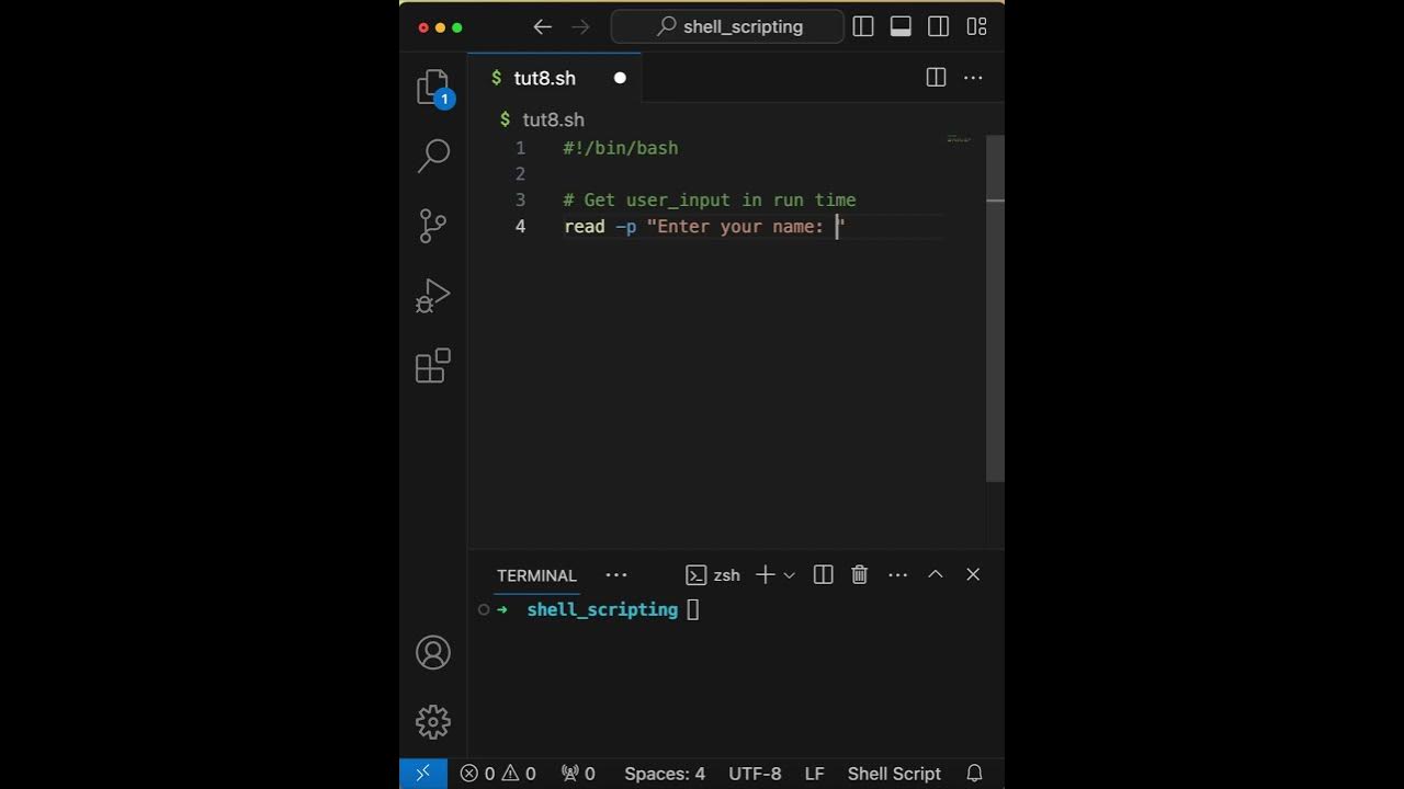 Read User Input Shell Coding Automation Youtube