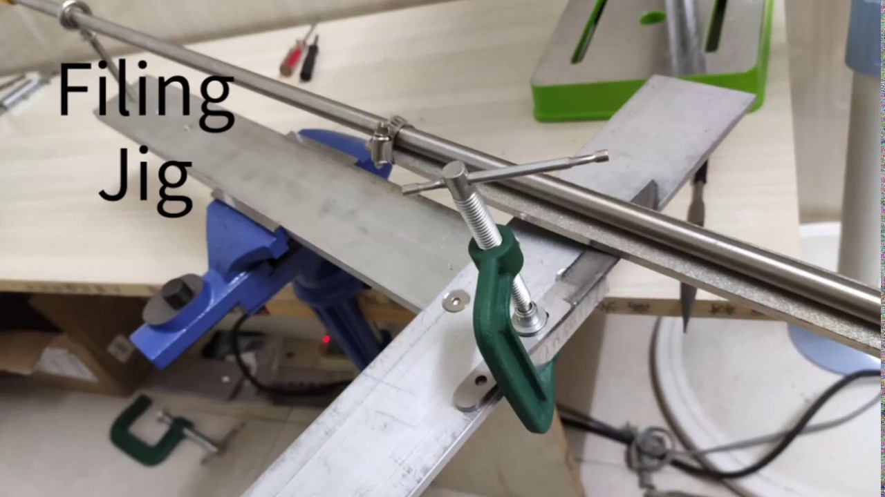 Making filing jig for knifemaking - YouTube