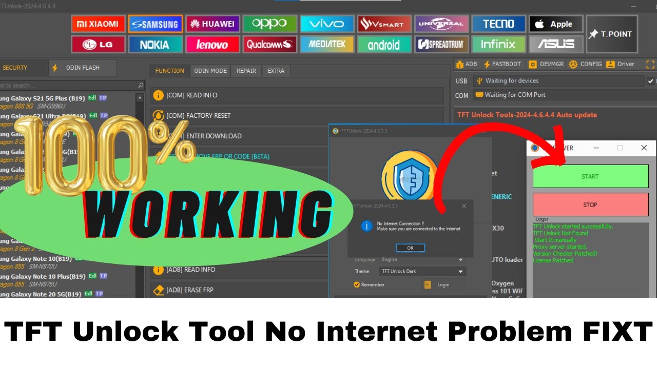 TFT Unlock Tool No Internet Connection Problem Fixt / TFT Unlock Tool ...