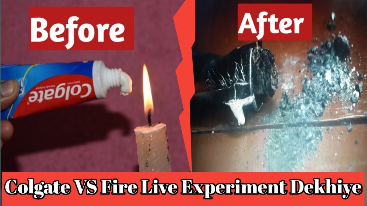 Colgate VS Fire Experiment VIDEO ! Experiment With Colgate ! - YouTube