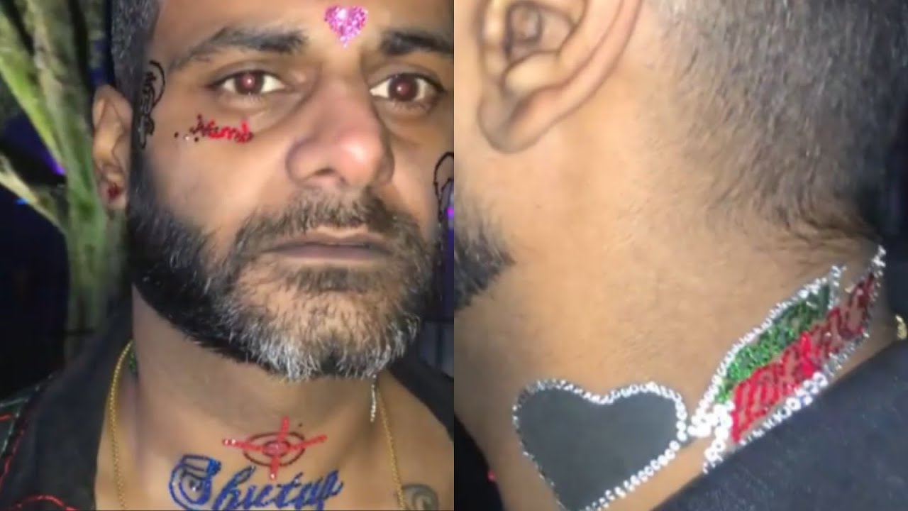 FGNF NITIN Bedazzles Face Tattoos In Swarovski Crystals - YouTube