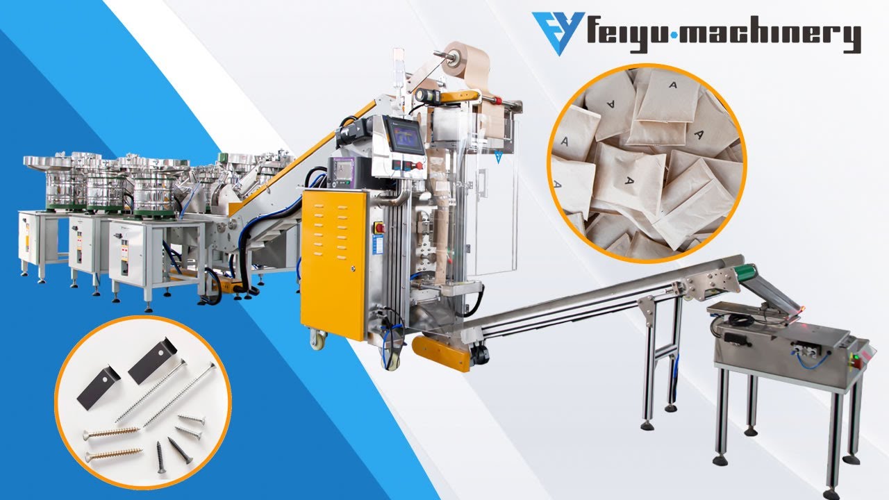 FEIYU丨Screw Fastener Counting Paper Bag Packaging Machine - YouTube