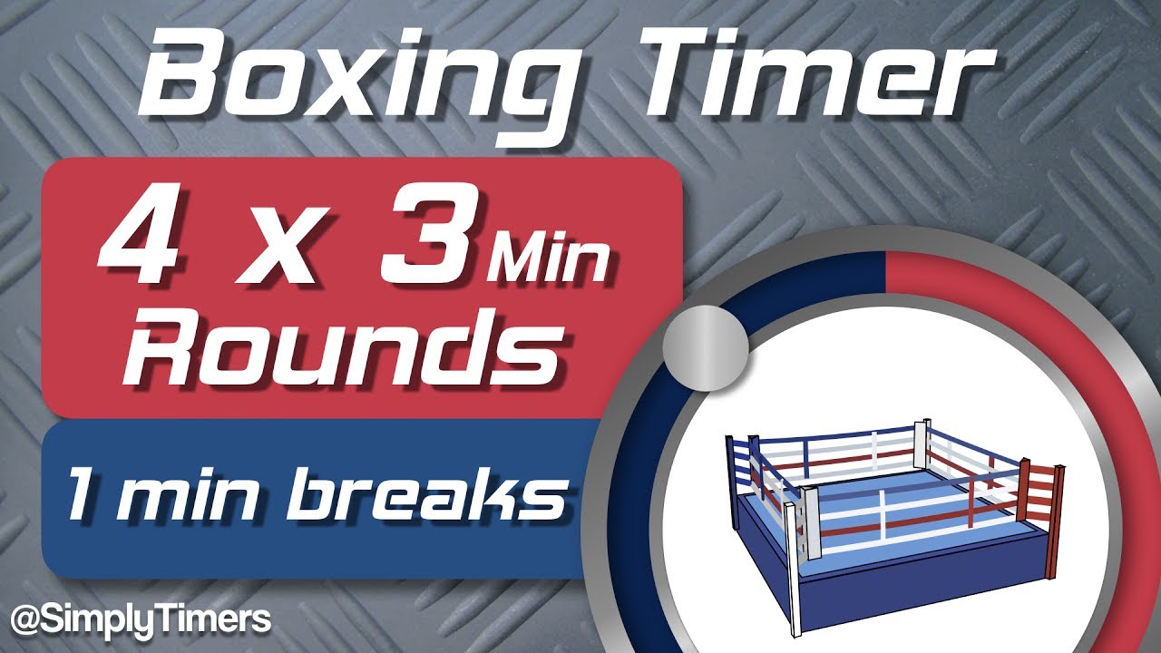 4 Round Boxing Match / Training Timer - 4 x 3min with 1 min Breaks ...