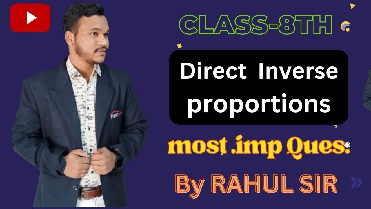 Class - 8th Maths chapter -11 direct inverse & proprotions most ...