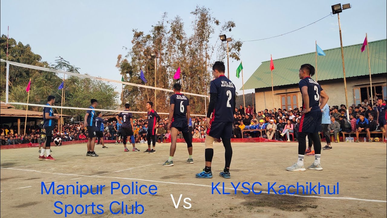 Manipur Police Sports Club Vs KLYSC Kachikhul (1st set) Volleyball semi ...