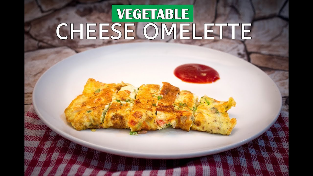 Cheese Omelette - Vegetable Cheese Omelette - Cheese Melting Egg ...