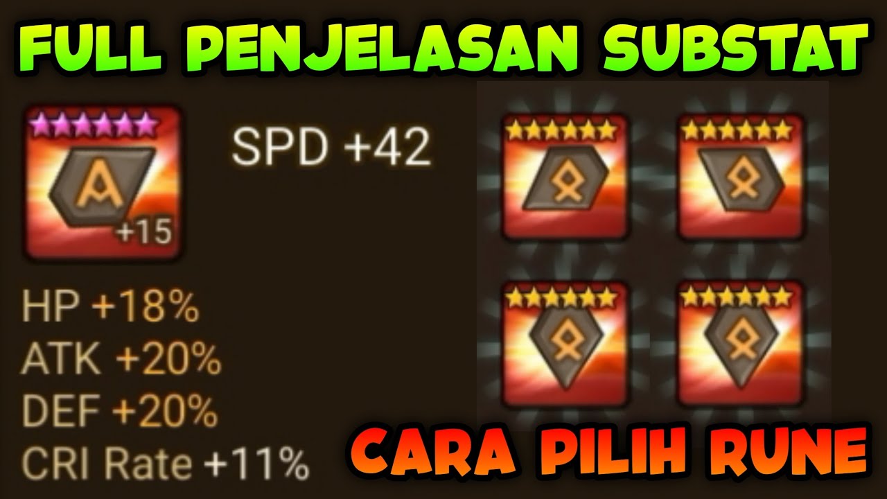 LENGKAP!!! 😳 FULL PENJELASAN SUBSTAT DAN CARA PILIH RUNE YANG BENAR ...