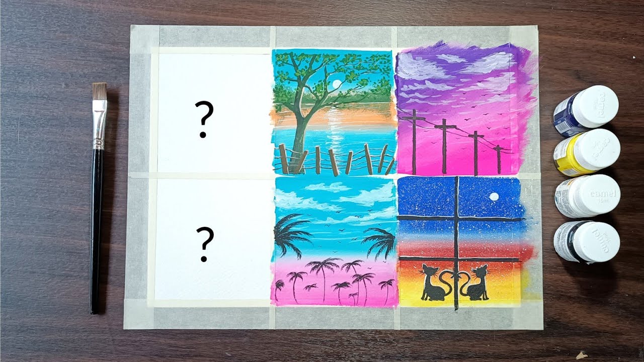 Very easy poster colour painting ideas/poster colour painting ideas for ...