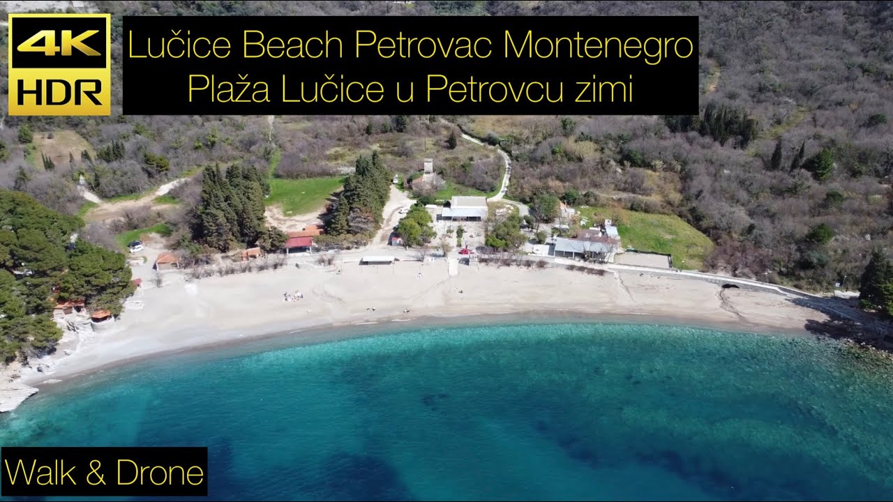 LUČICE Beach [Walk&Fly] Petrovac MNE Crna Gora March 2023 - Plaža ...