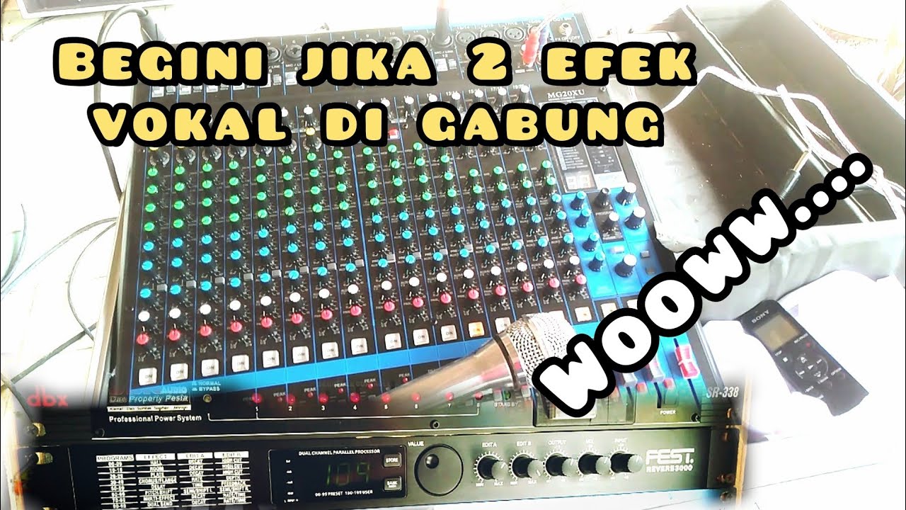 cara pasang efek vokal ke mixer audio, pakai 2 efek sekaligus - YouTube
