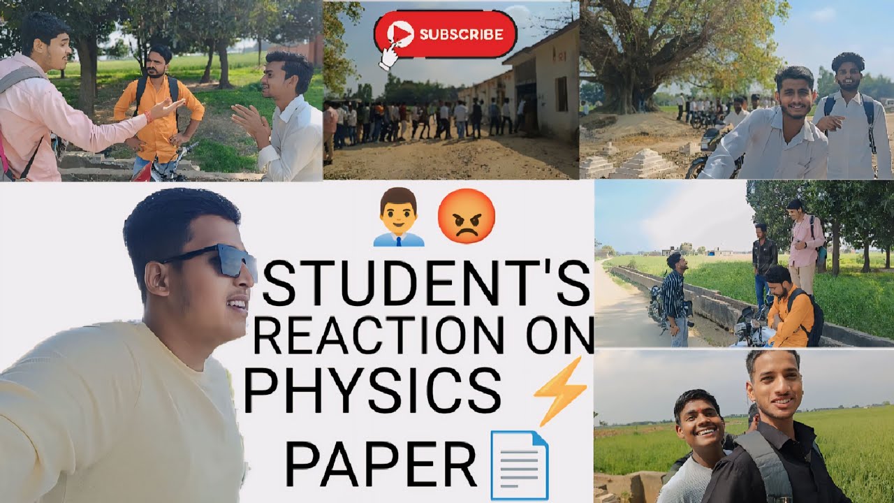 STUDENT'S REACTION👨‍💼😡on physics paper⚡📄#upboardexam2024 #upschindi4cs ...