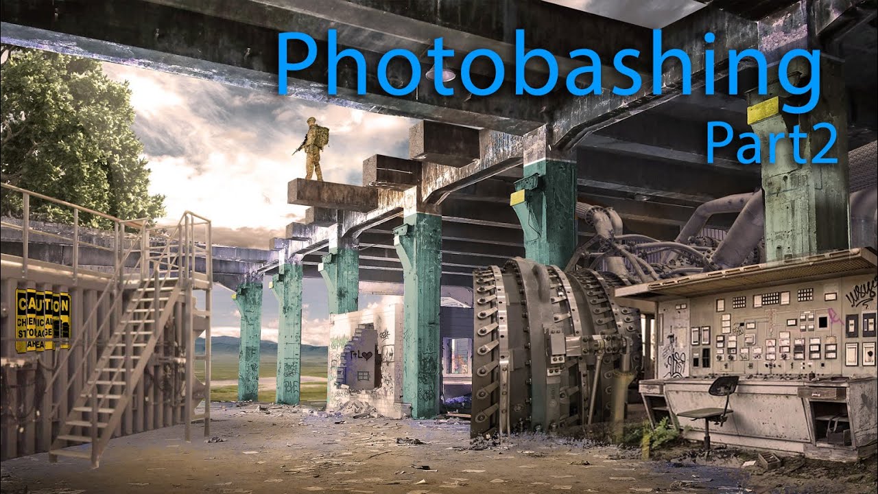MS3D | Photoshop | Photobashing | Environment - Part 2 - YouTube