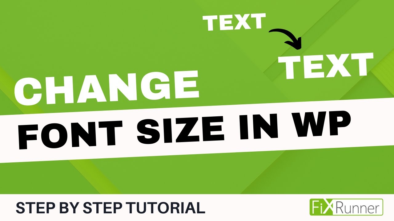 How To Change The Font Size In WordPress YouTube How To Change The Font Size In WordPress YouTube