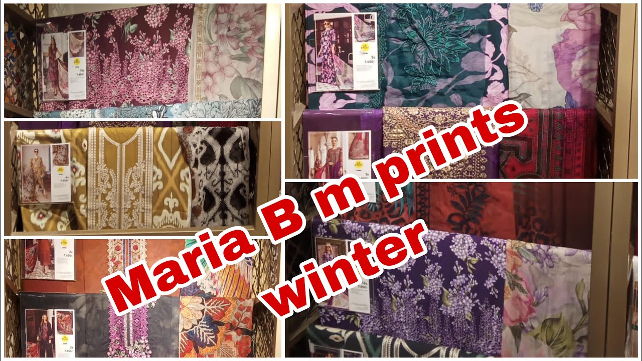 Maria B m print New Winter Collection with price || detailed video ...