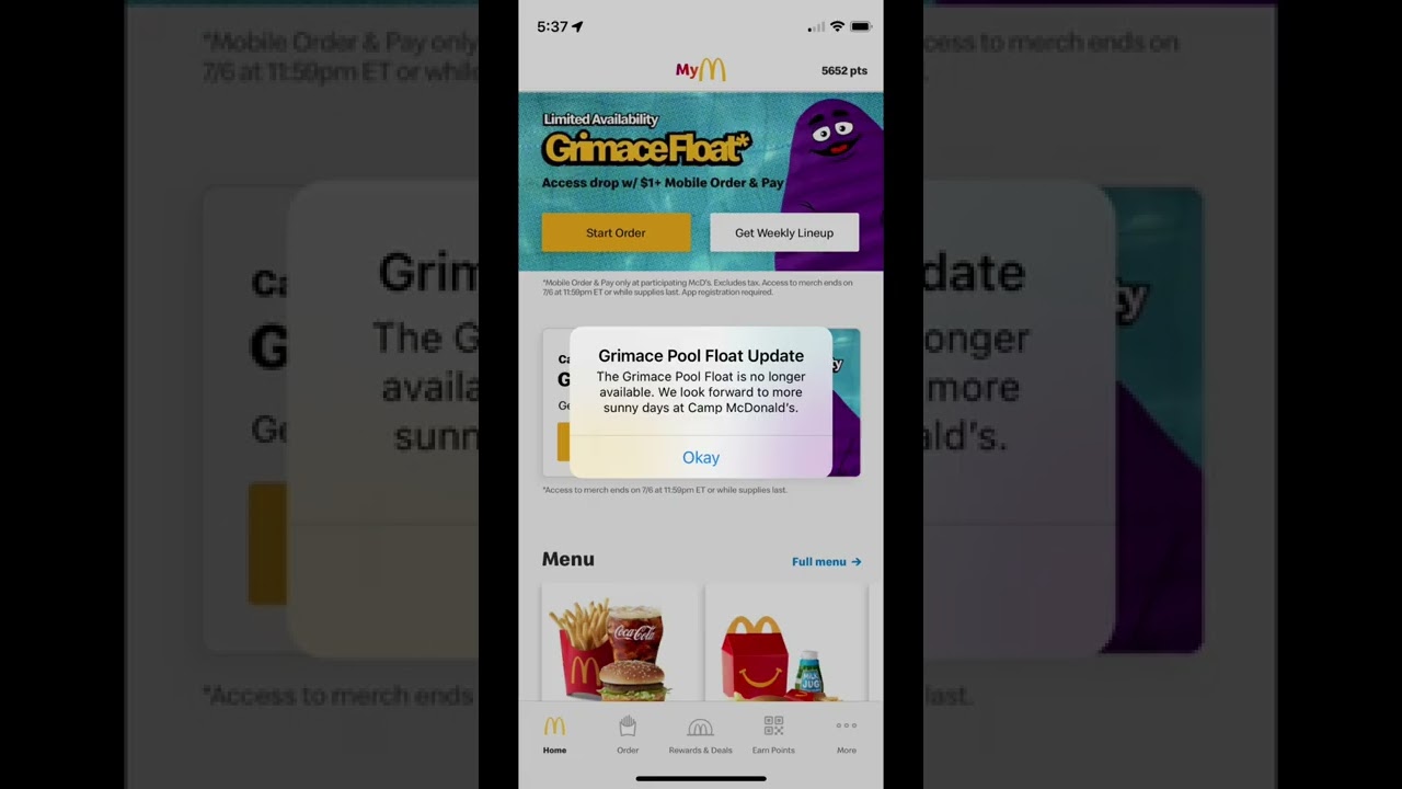 Camp McDonalds Grimace Float - YouTube