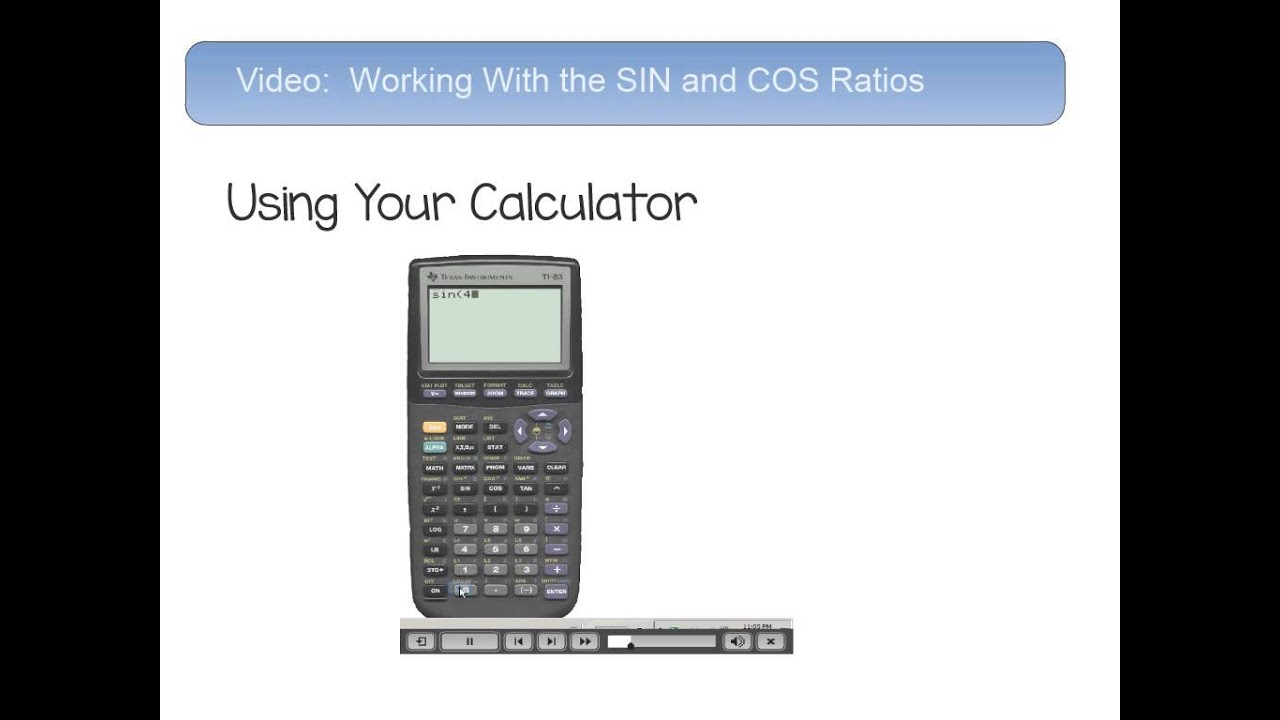 Using Your Calculator for SIN and COS Ratios - YouTube