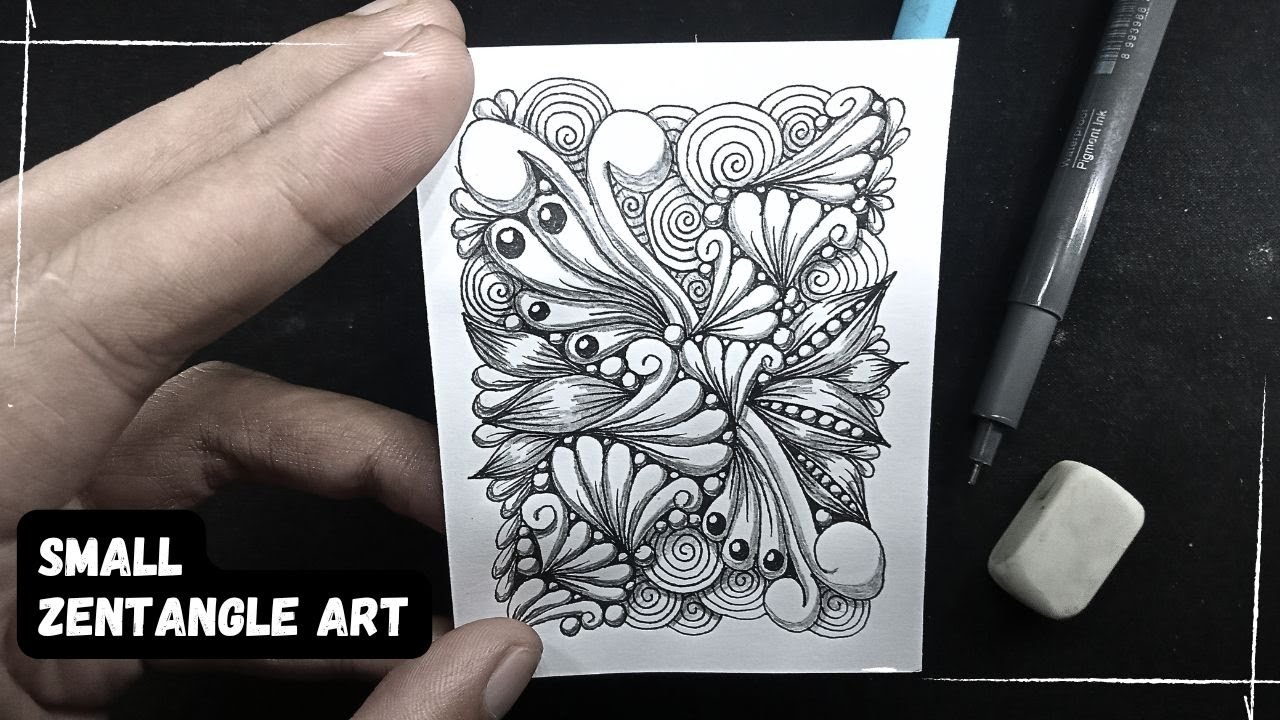 Small Zentangle Art | Doodle Art | Drawing - YouTube