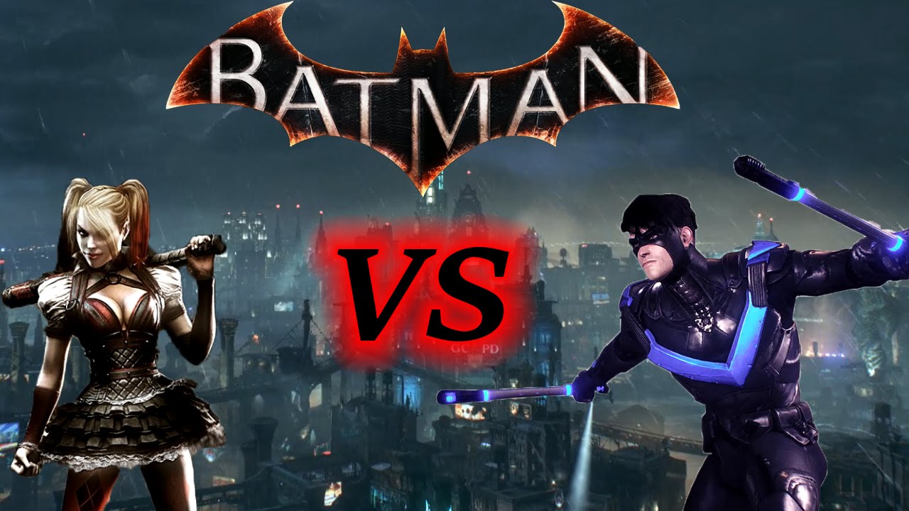 Batman Arkham Knight - Boss Fights - Harley Quinn vs Nightwing - YouTube