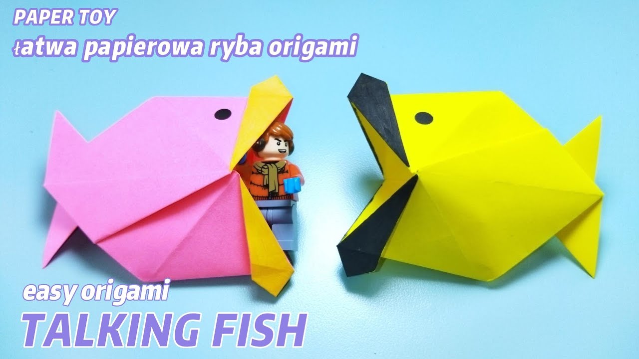 How To Make Moving Origami Fish | DIY moving paper 3D fish - YouTube