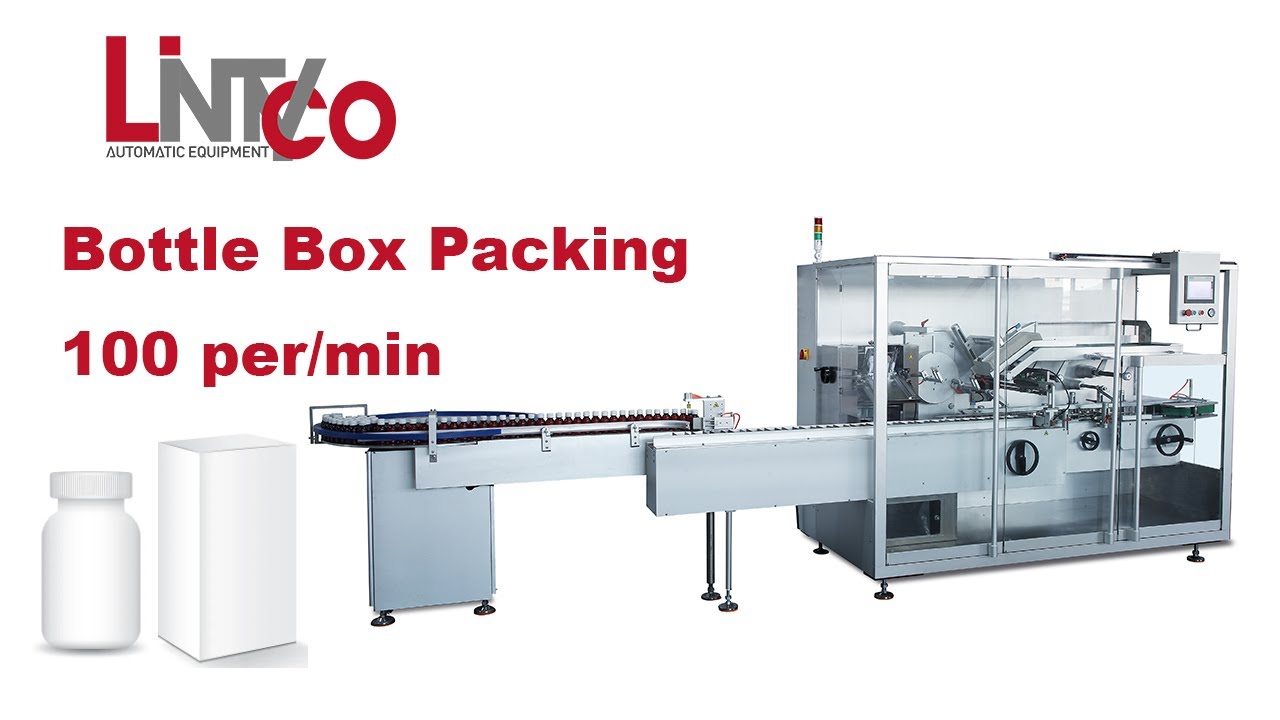 100 per/min Bottle Cartoning Machine | Box packing machine | carton ...