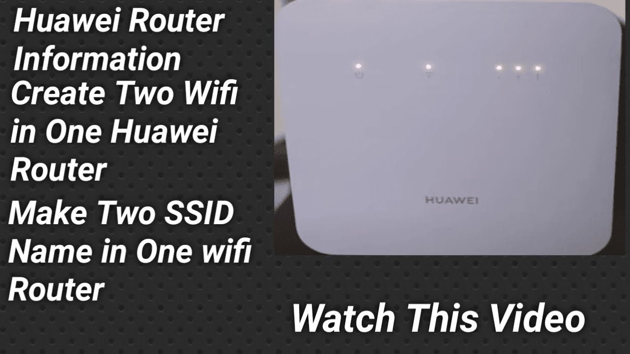 How to Make Two SSID Name From Single Router || Single Router do Nam ...