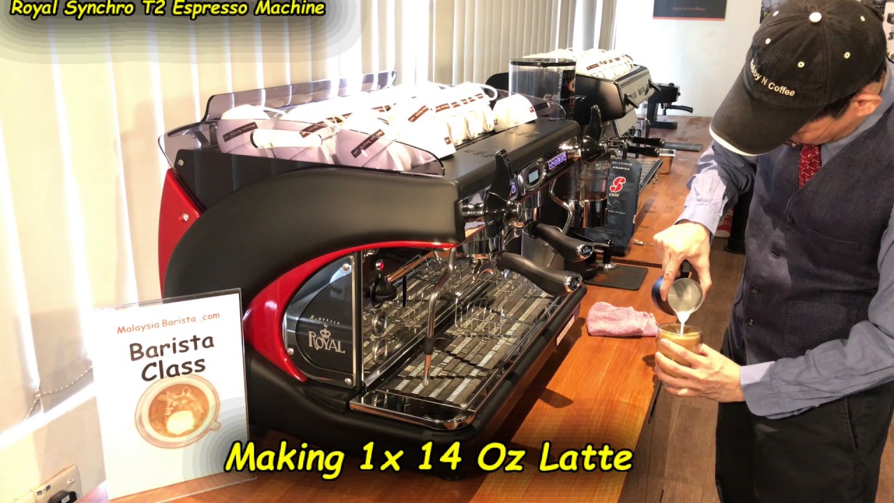 [112] Making 14 Oz Cafe Latte & 8 Oz Cafe Latte (Using the Royal ...