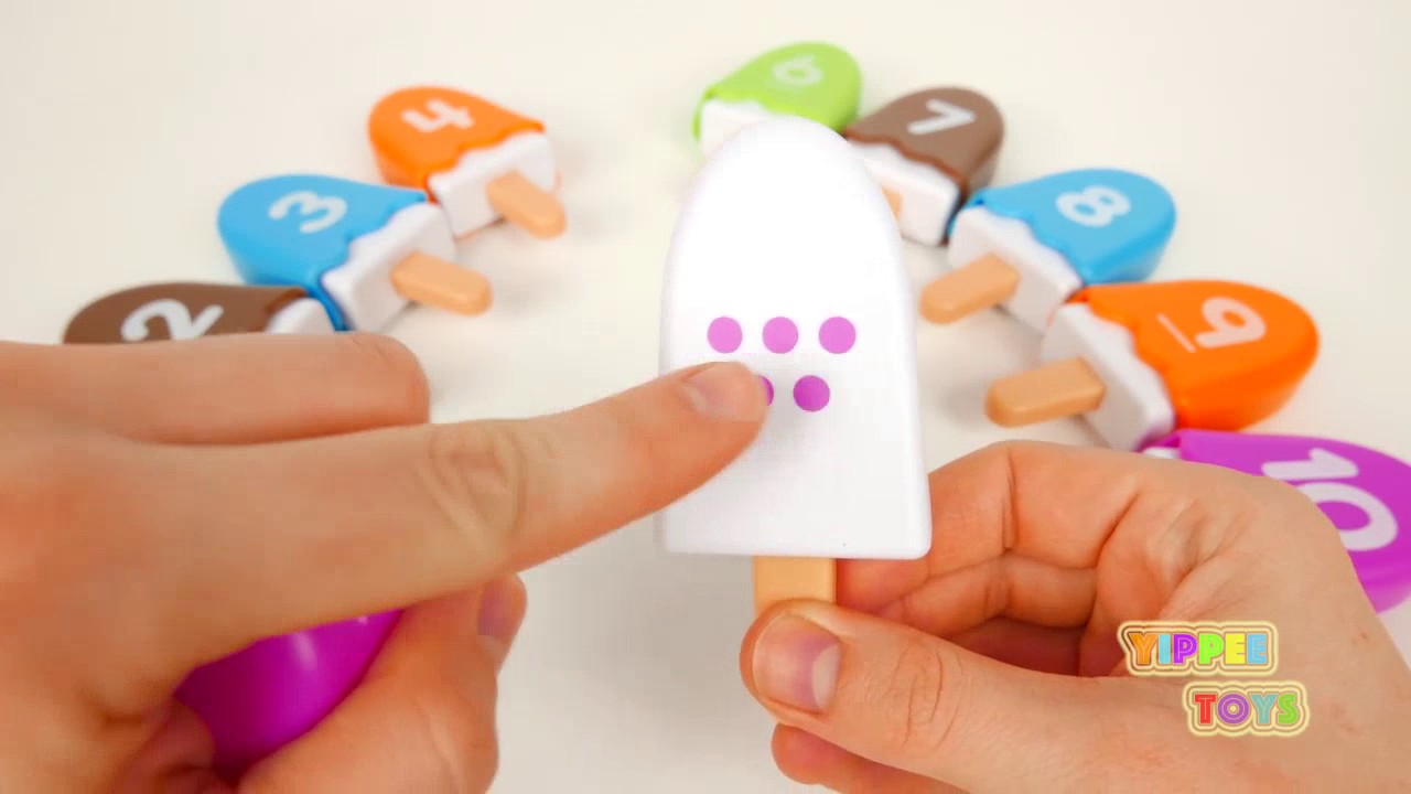 Learn Colors and Numbers with Ice Cream Toys for Kids Counting 1-10 for ...