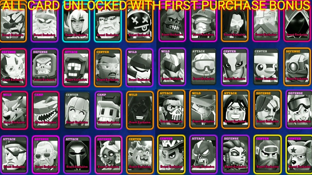ALL CARD UNLOCKED WITH FIRST PURCHASE BONUS NAD IN FRAG PRO SHOOTER ...