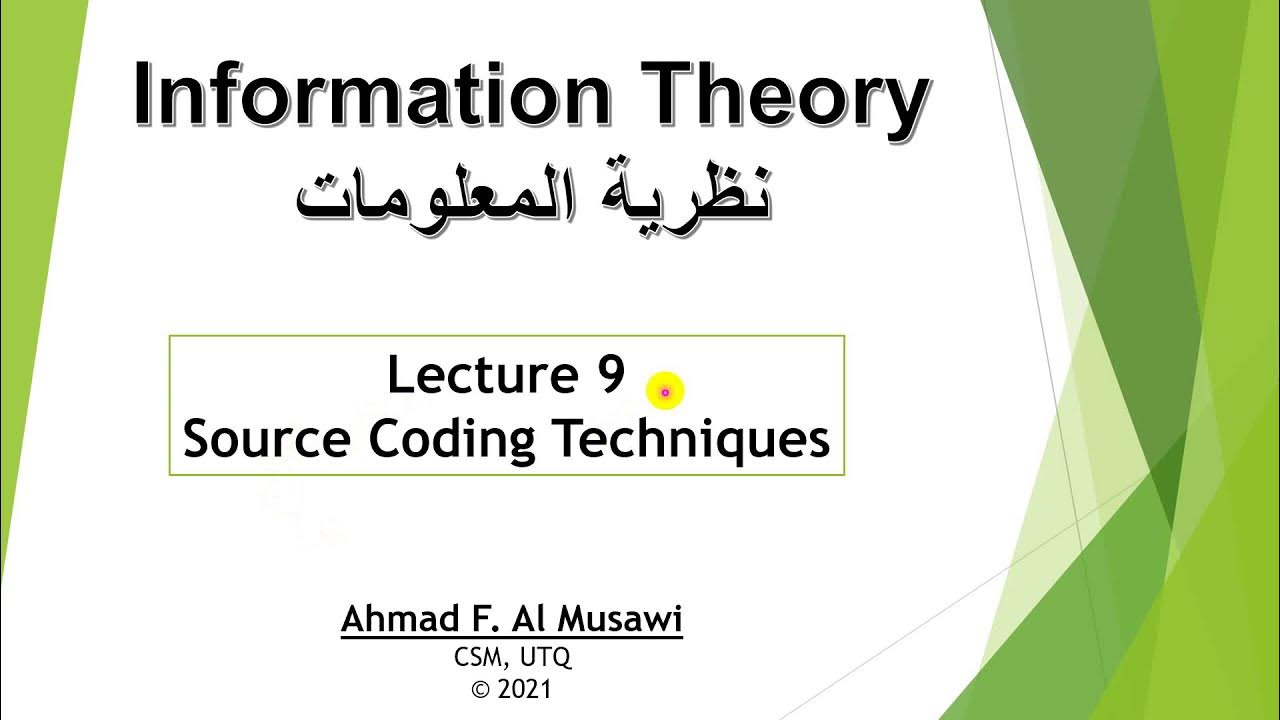 Information Theory, Lecture 9: Shannon-Fano Code Technique - YouTube