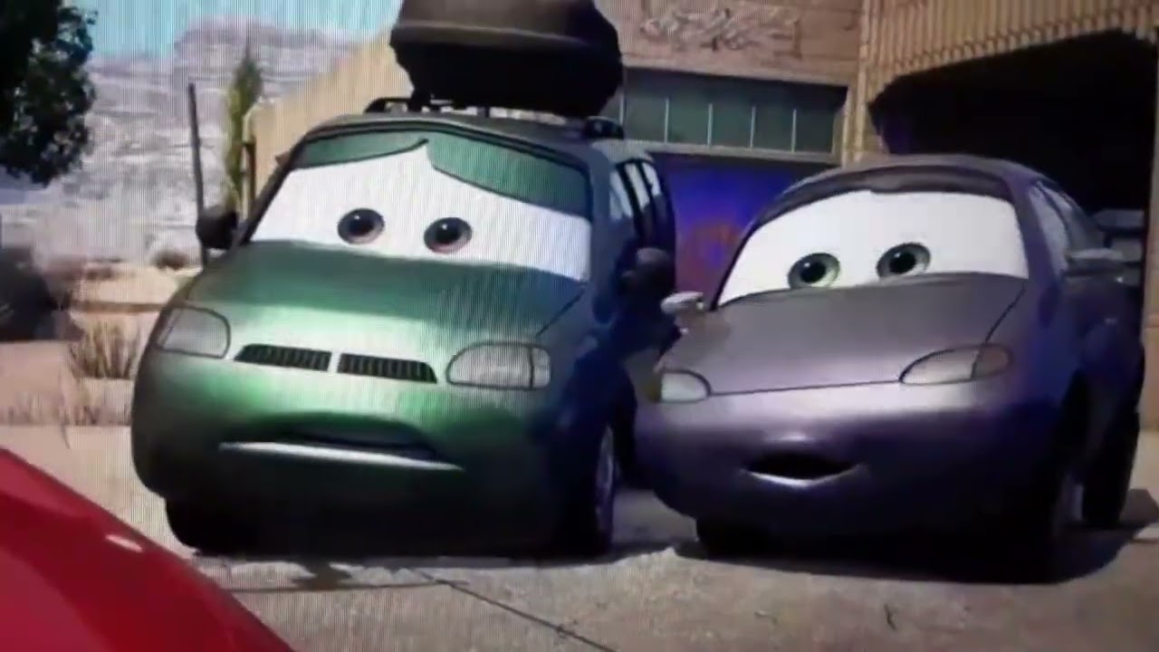 Cars (2006) Lightning McQueen Meets Van & Minny Scenes - YouTube