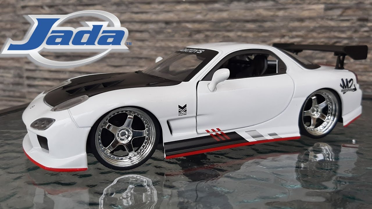 Unboxing & Review Mazda RX7 1993 Jada Toys JDM Tuners M2 Motoring Scale ...