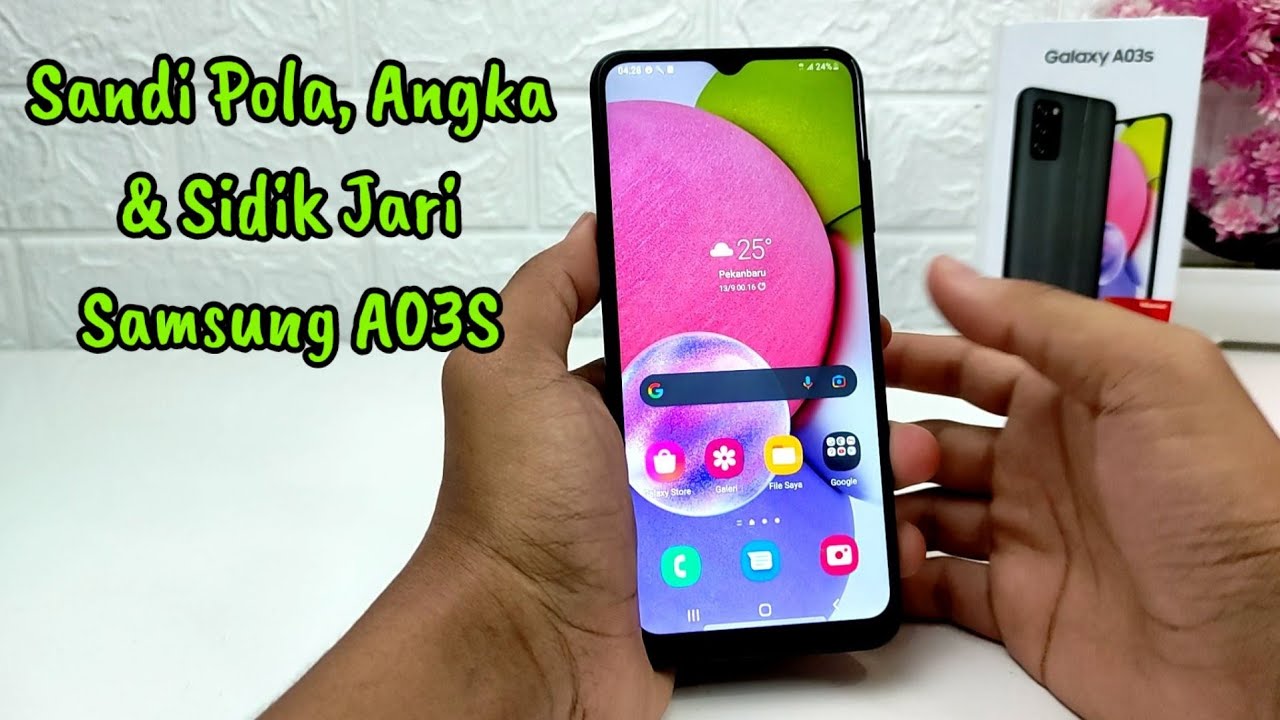 Cara Membuat Sandi Angka, Pola & Sidik Jari HP Samsung A03S - YouTube