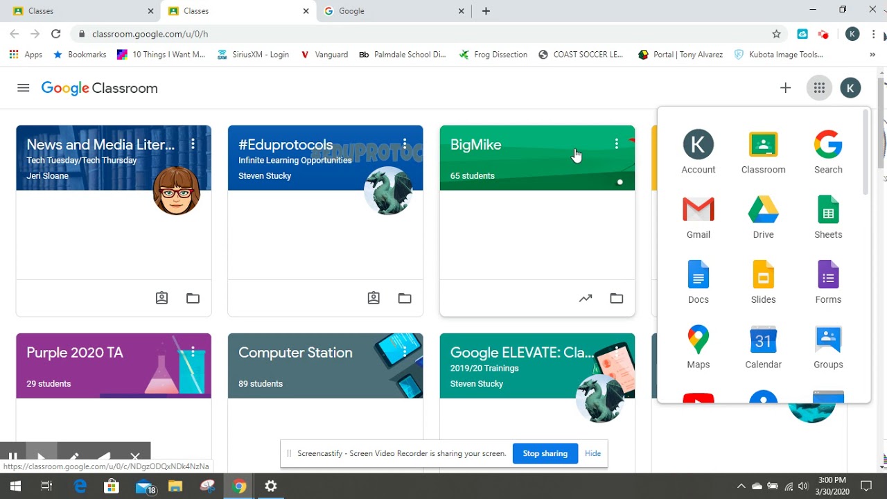 Signing into Google Classroom from home - YouTube