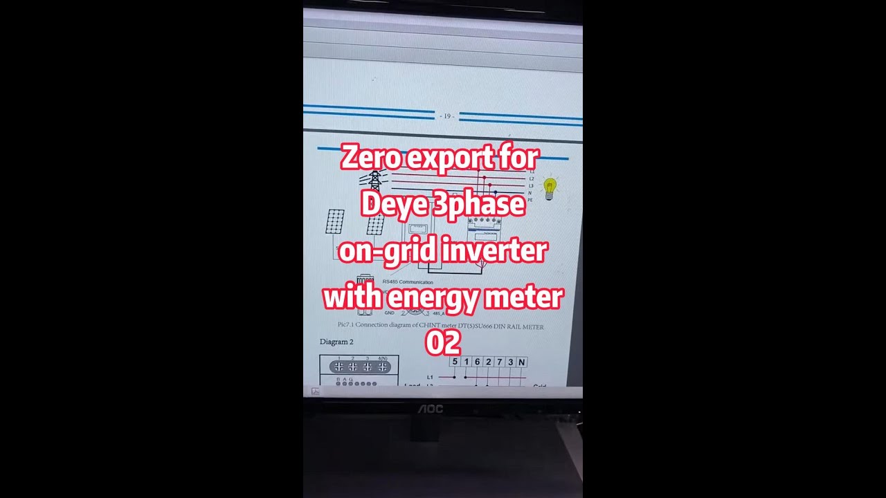 Zero export for Deye 3phase on grid inverter with energy meter 02 - YouTube