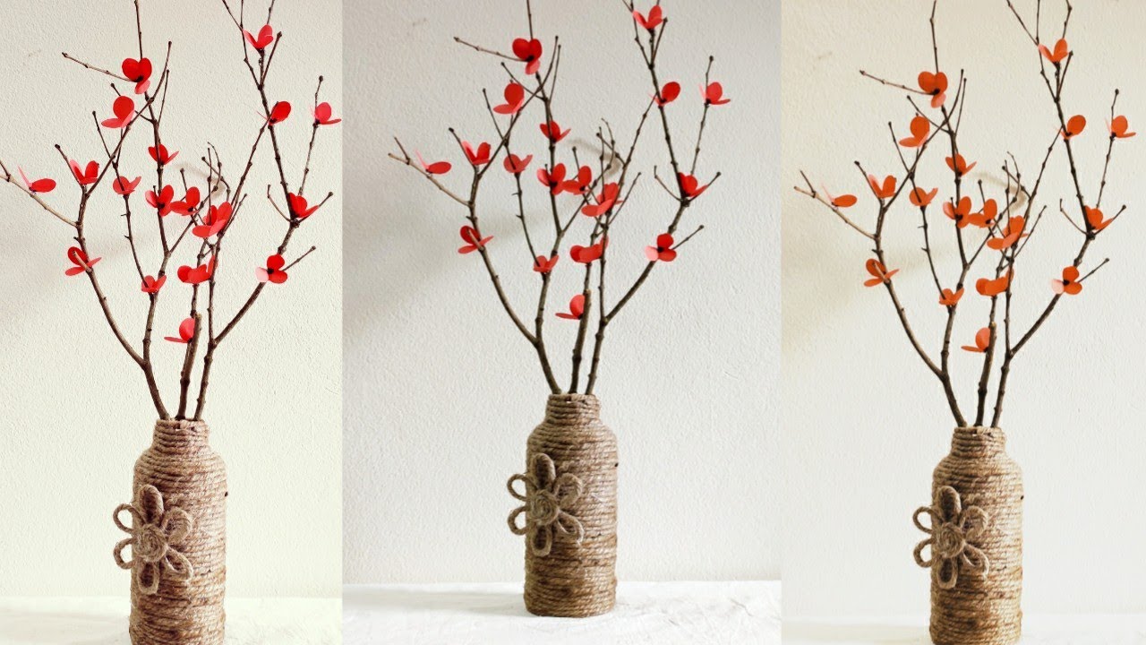 DIY Tree Branch Wall Art Decor | 3D Wall Sticker | Wall decoration idea ...