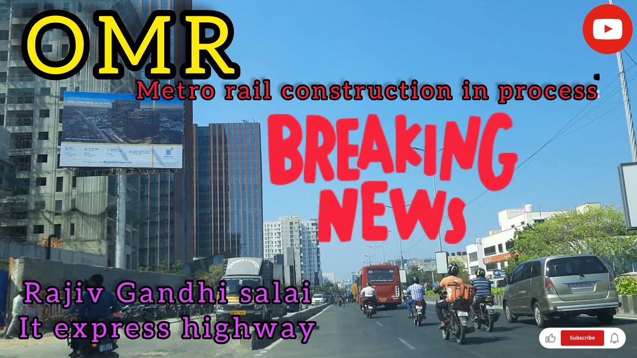 OMR metro rail construction in process#omr #metrorailupdate # ...