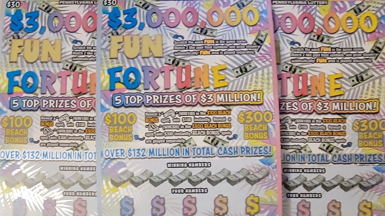 DOUBLE OR NOTHING? 3 MILLION FUN FORTUNE ($90) OF PA LOTTERY $30 ...