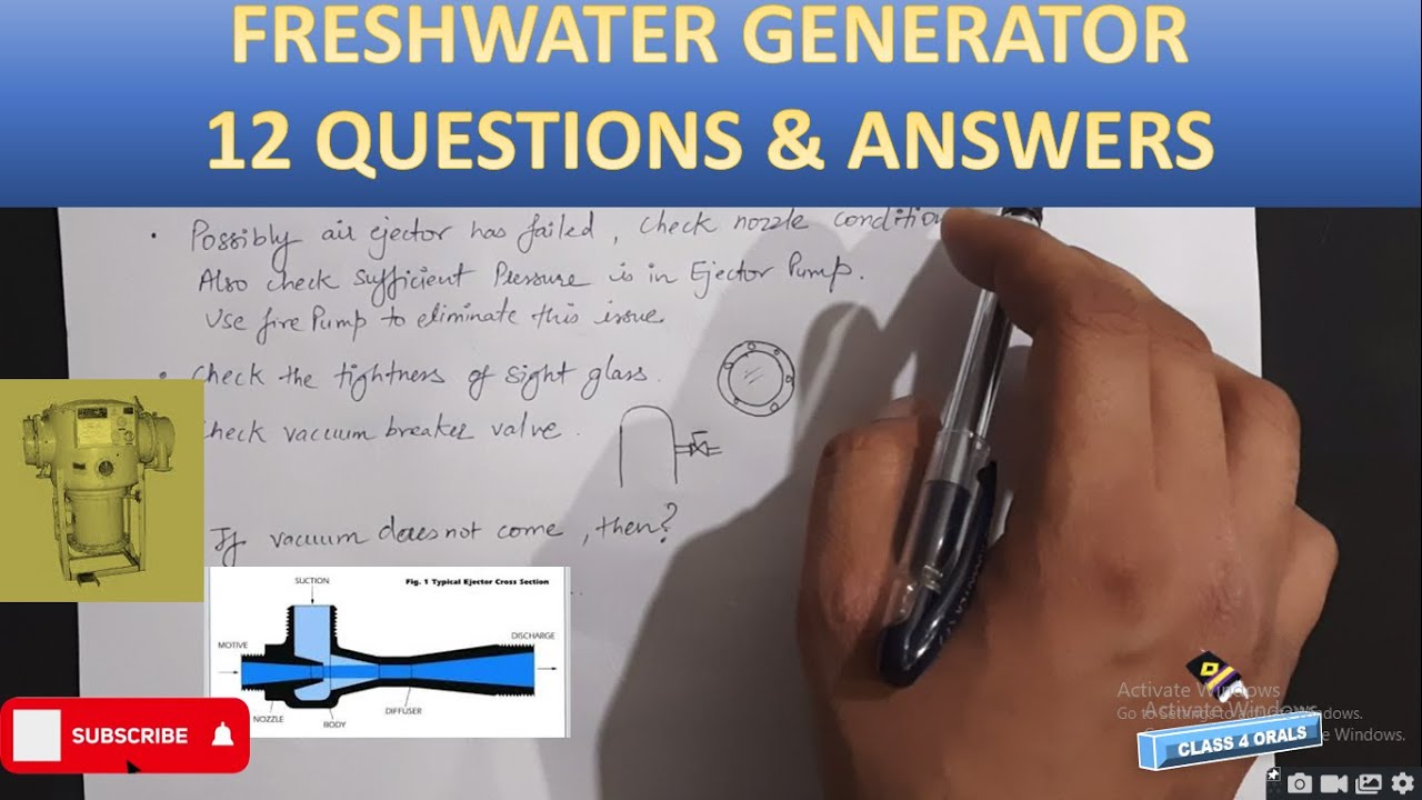 Freshwater Generator Questions & Answers Asked in MMD Orals | IMP ...