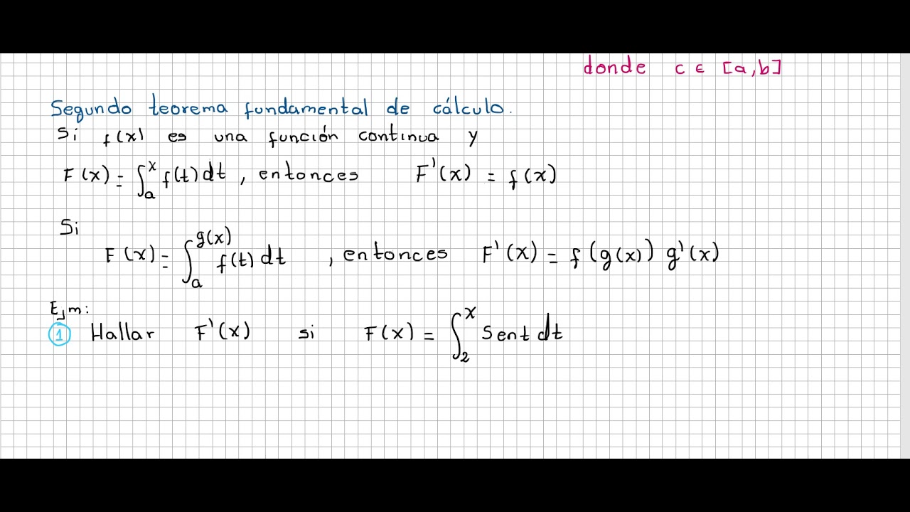 Propiedades De La Integral Definida Y Segundo Teorema Fundamental Del