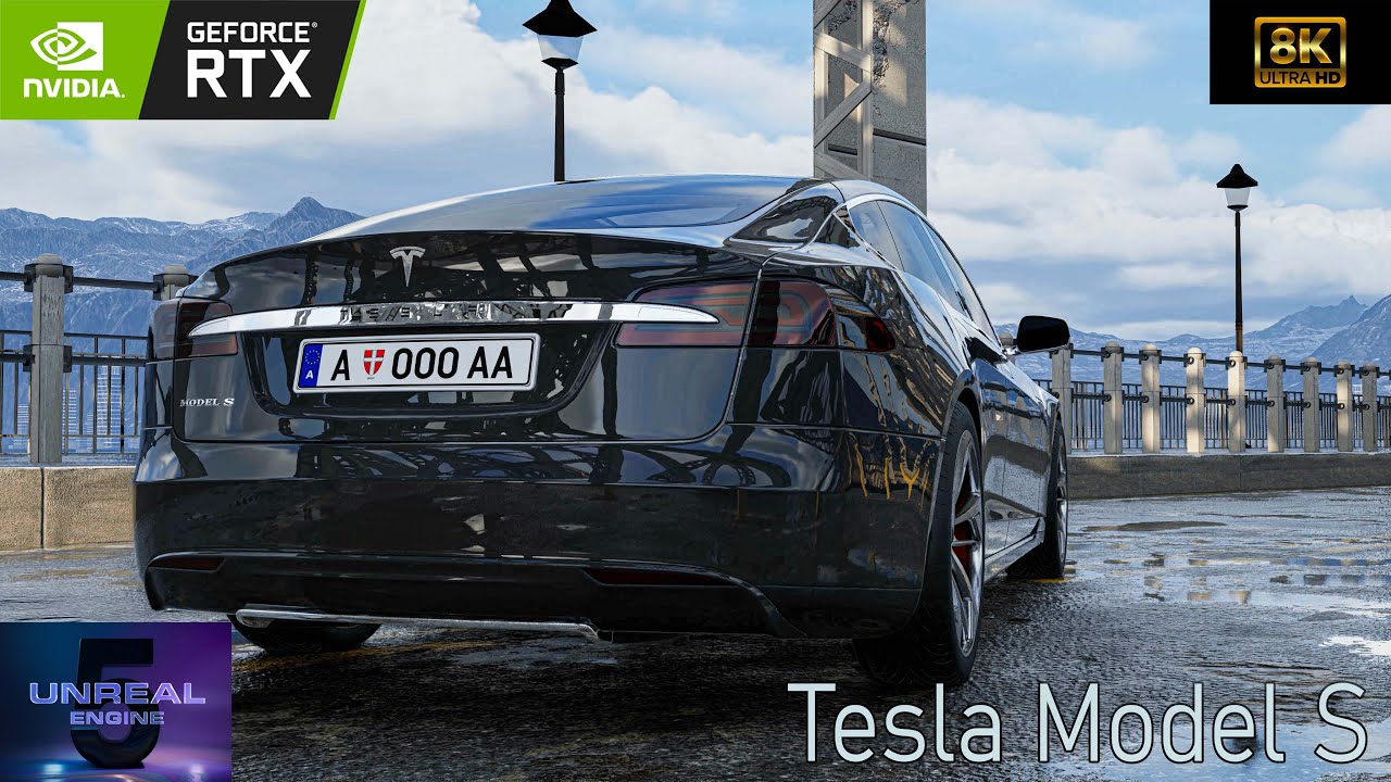 Tesla Model S - Automotive rendering - but in 8k 60 fps! | UE5 RTX Real ...