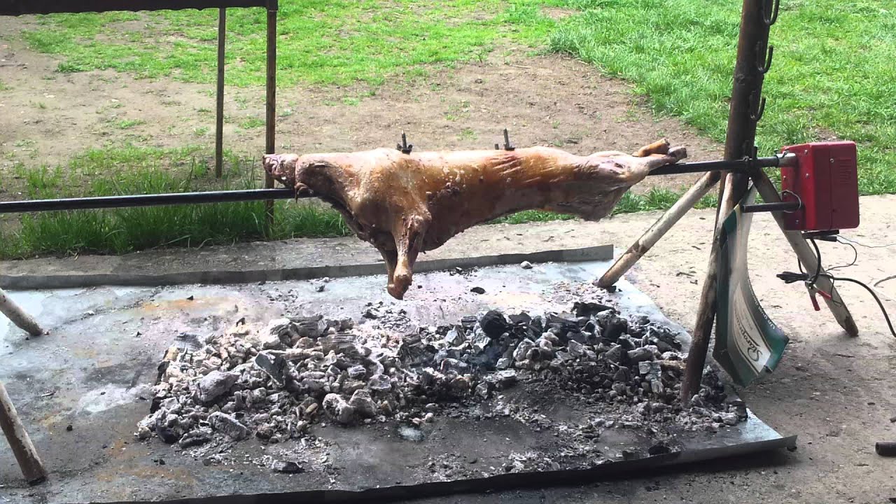 Miel la protap (reteta greceasca...) lamb on a spit - YouTube